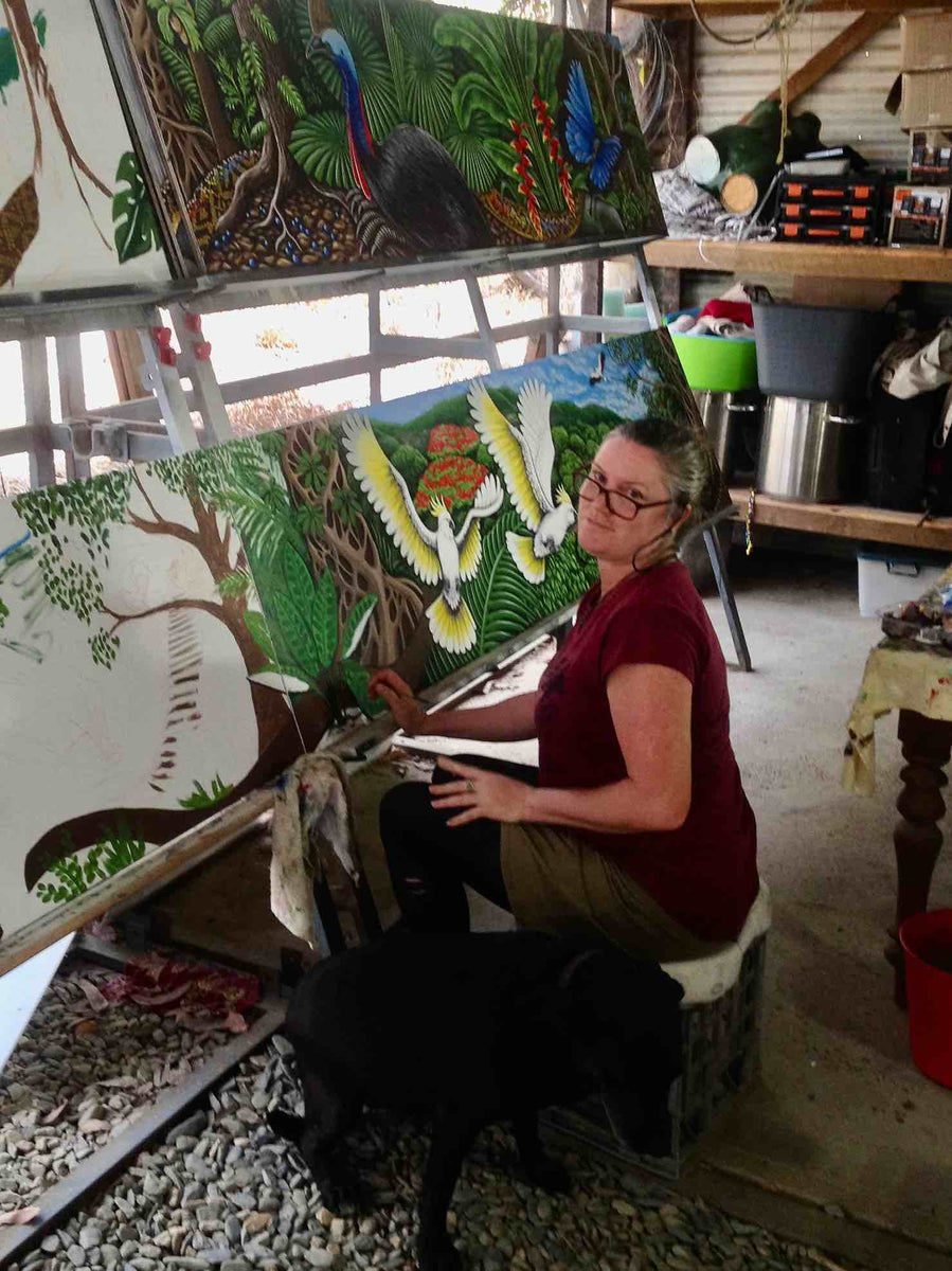 Behind the Scenes with White Cockatoos (part of 'Kuranda Story Mural ...