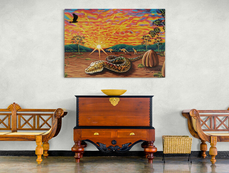 Amethystine Python Stretched Canvas Print – Art of ION