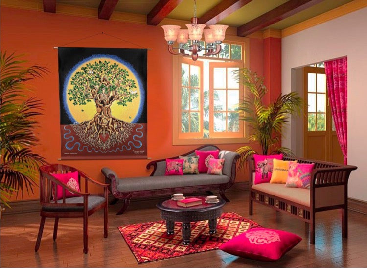 Drawing Inspiration- Colour Tree of Life Tapestry – Art of ION